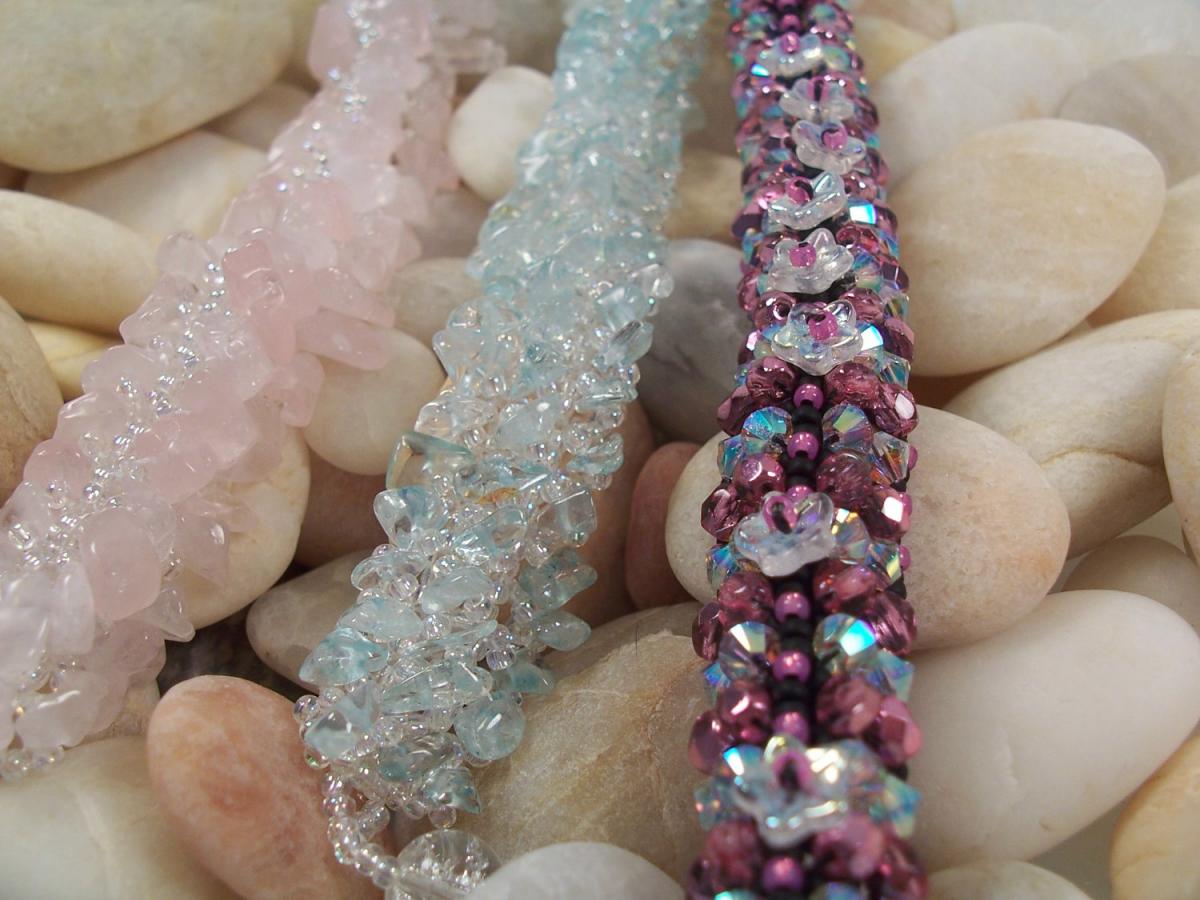 Embellished Bracelet Pattern, Beading Tutorial In PDF on Luulla