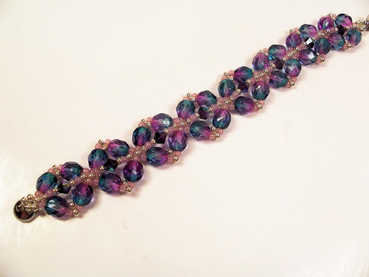 Diamond Link Bracelet Pattern, Beading Tutorial In Pdf on Luulla