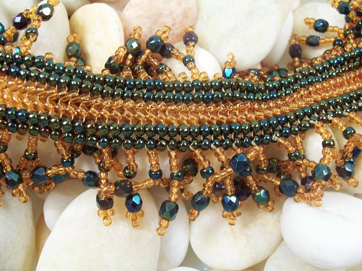 Fringed Ndebele Herringbone Bracelet Pattern, Beading Tutorial In Pdf ...