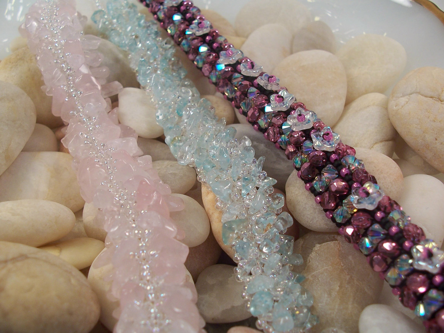 Embellished Bracelet Pattern, Beading Tutorial In PDF on Luulla