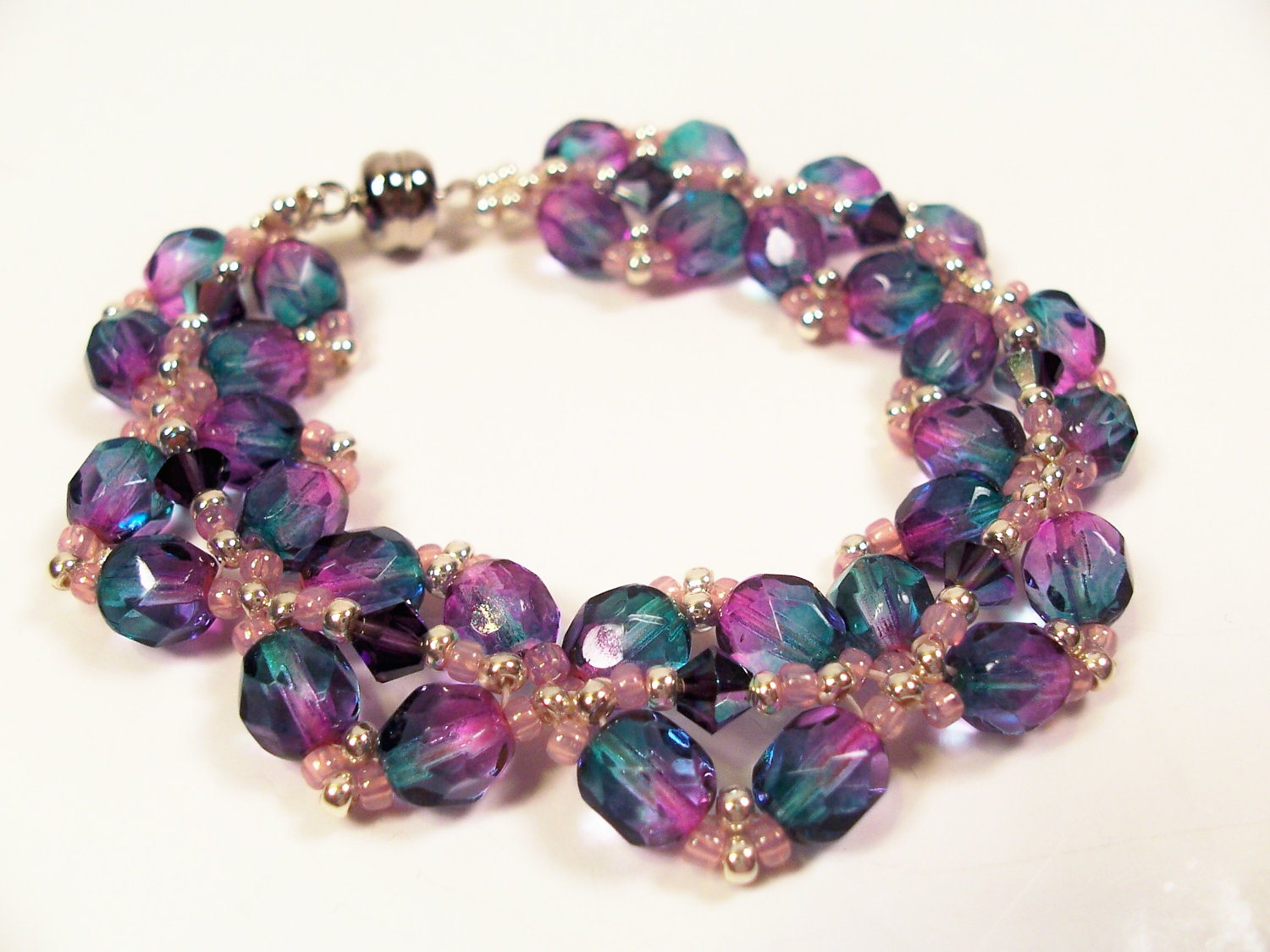 Diamond Link Bracelet Pattern, Beading Tutorial In Pdf on Luulla